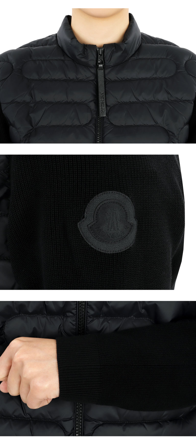 MONCLER(몽클레르) 디몬트 24 S/S 몽클레어 여성 경량 다운 패딩 믹스 자켓(블랙) 9B00028 M1367 999 ...