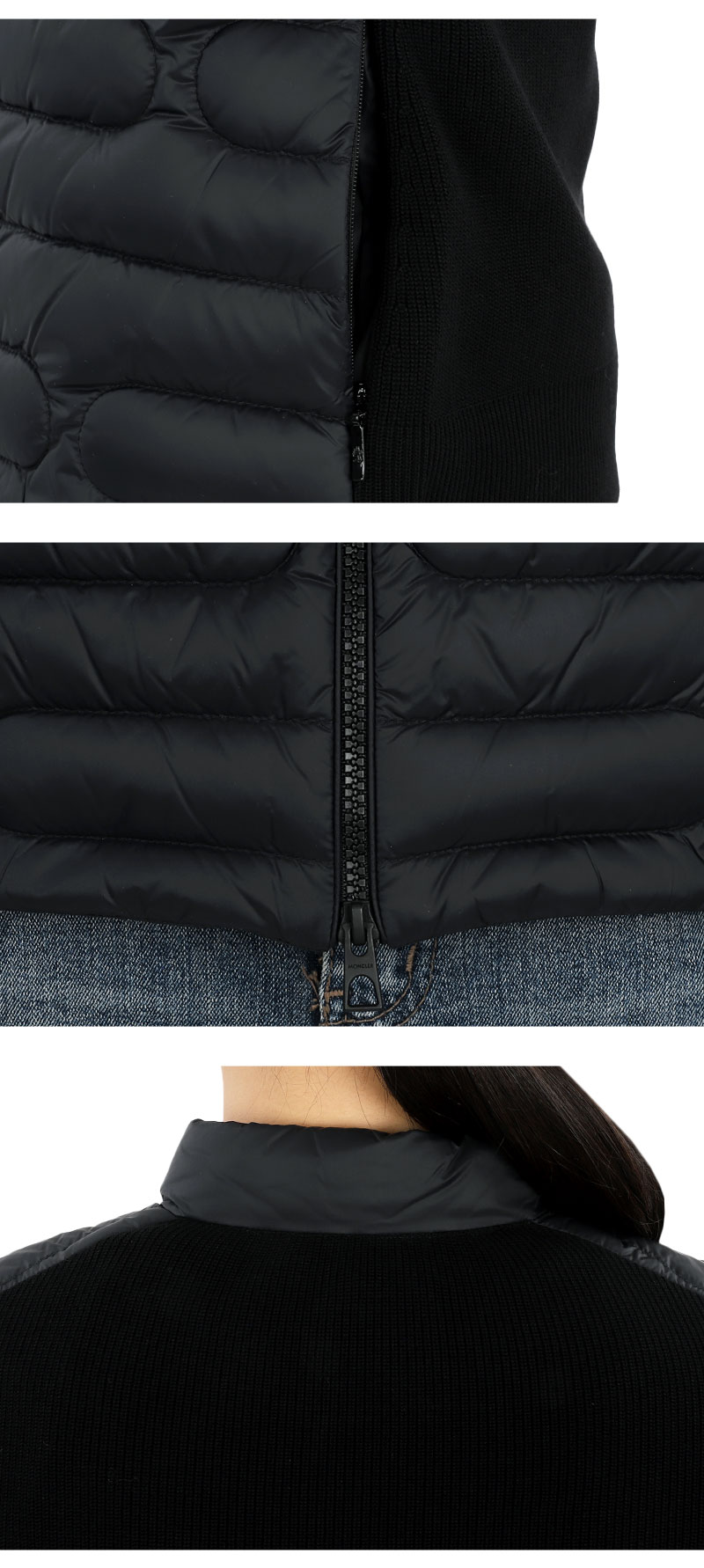 MONCLER(몽클레르) 디몬트 24 S/S 몽클레어 여성 경량 다운 패딩 믹스 자켓(블랙) 9B00028 M1367 999 ...